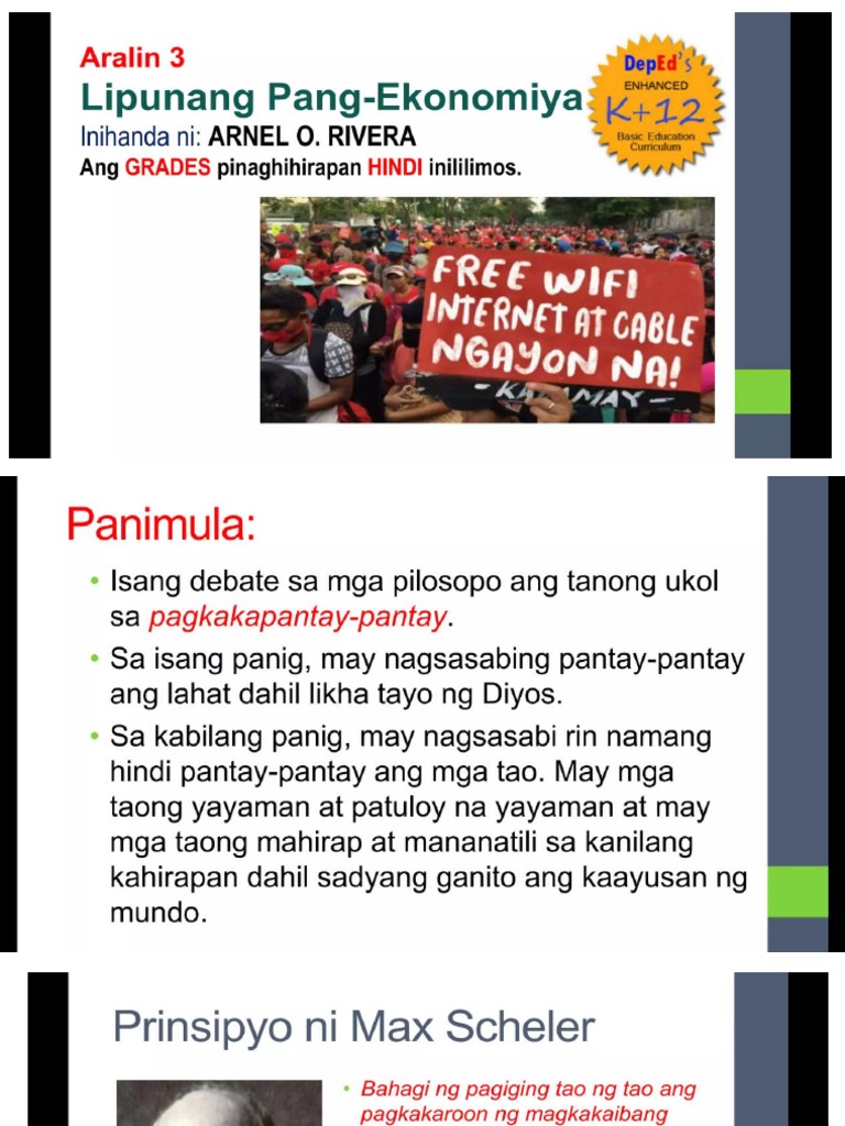 Lipunang Pang Ekonomiya | PDF