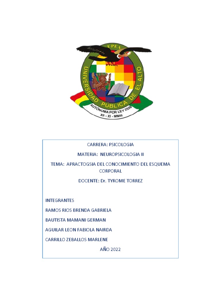 El Esquema Corporal - 2 | PDF | Cerebro | Esquema (psicología)