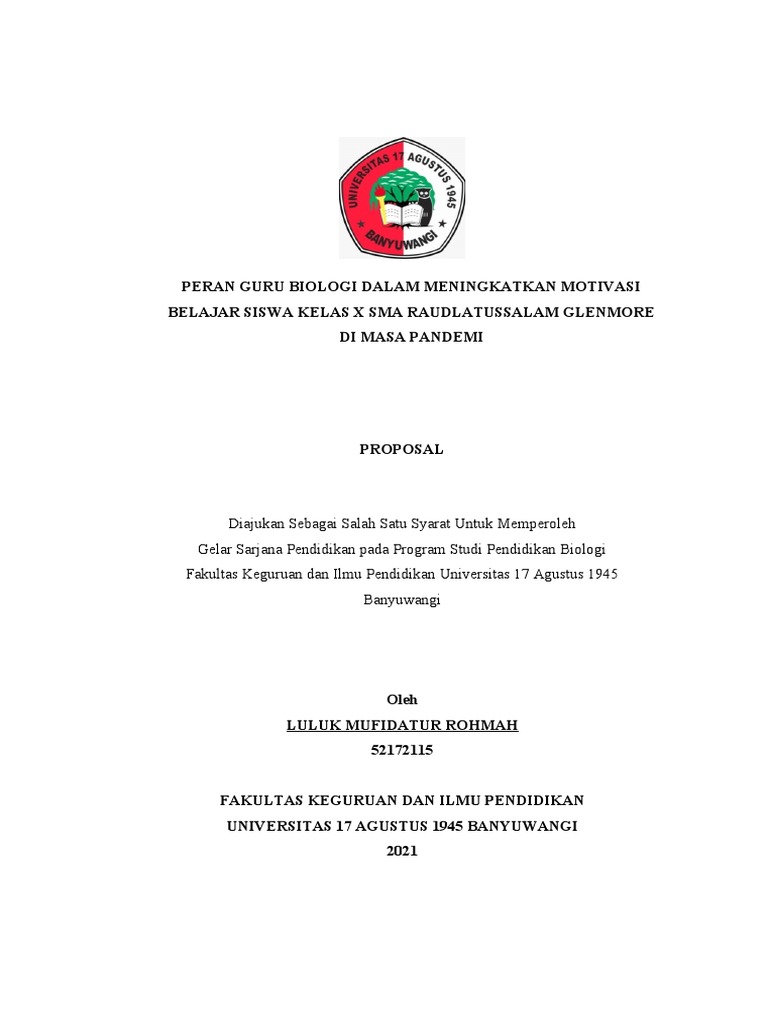 PROPOSAL SKRIPSI Next Sempro | PDF