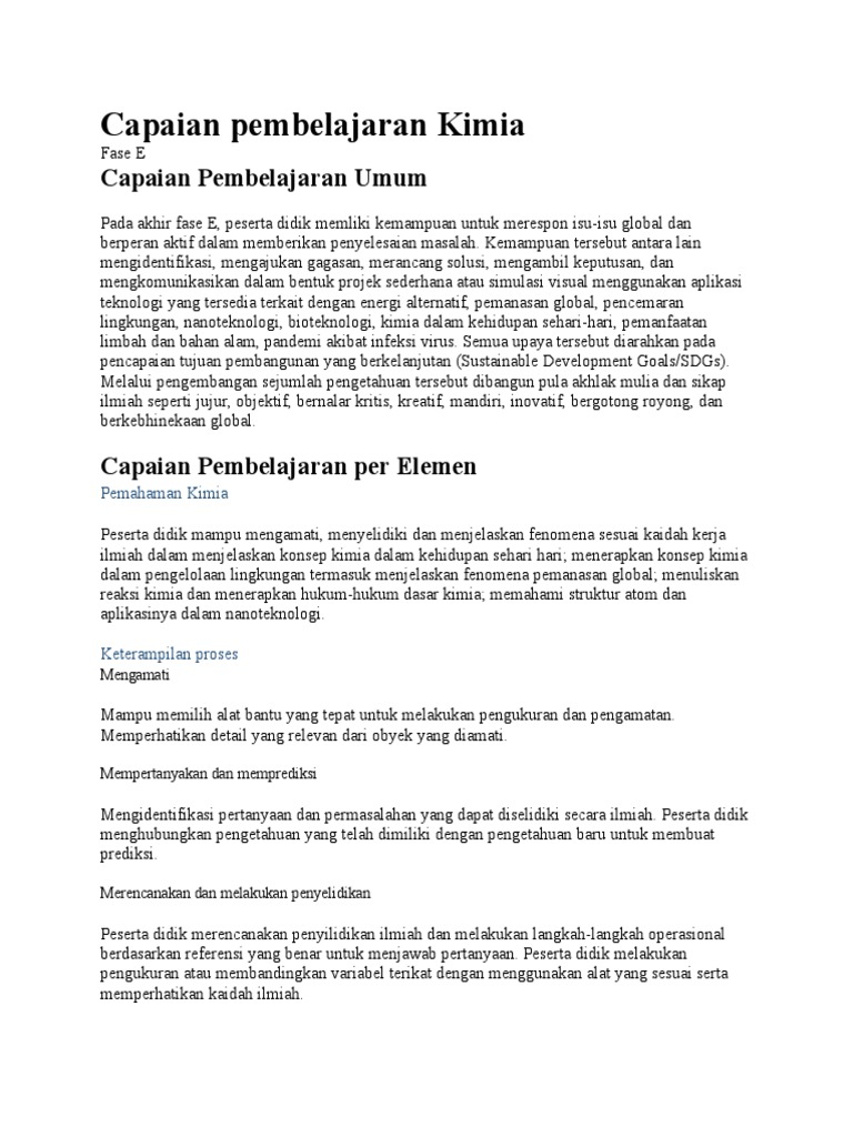 CP Kimia KLS X | PDF