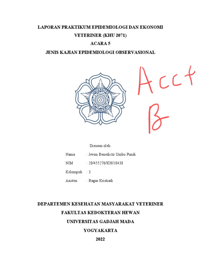Laprak Jenis Kajian Epidemiologi Observasional Pdf