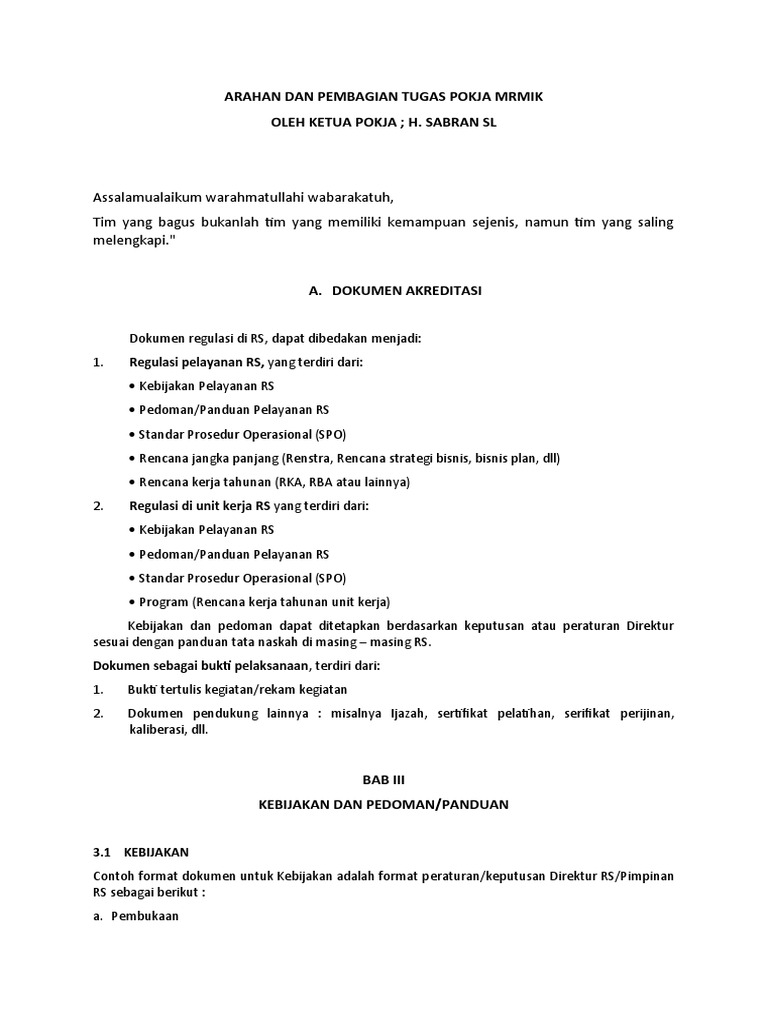 Format Pedoman, Panduan, Program | PDF