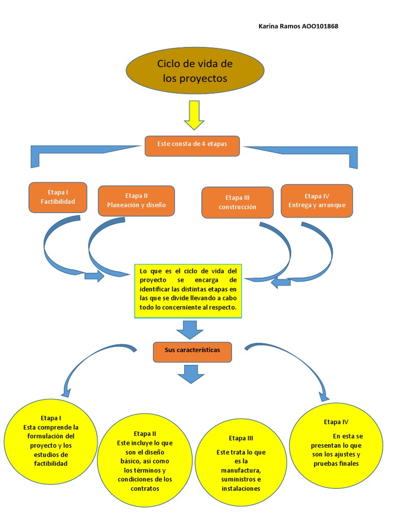 Ramos-Karina-Mapa Conceptual Sobre El Ciclo de Vida de Proyectos | PDF | Economias