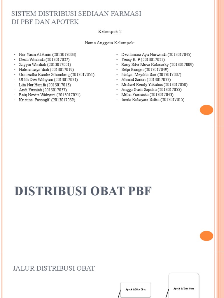 Distribusi Obat di PBF dan Apotek | PDF | Pengembangan Diri