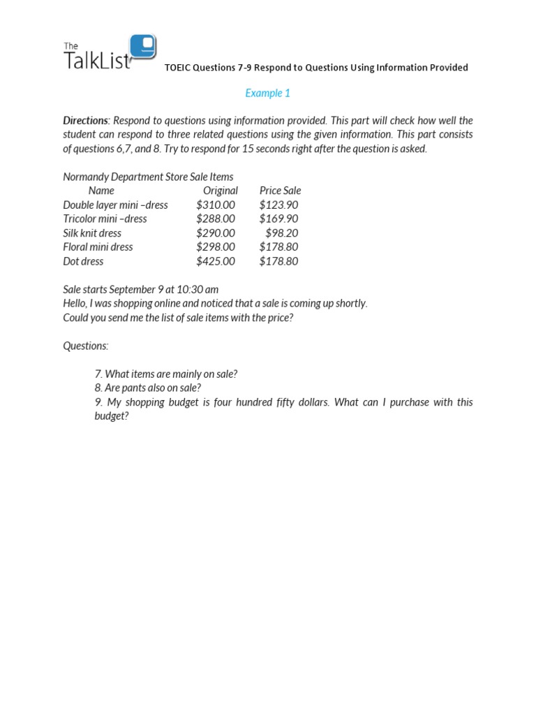 Examples Toeic Part 4 | PDF | Telephone | Voicemail