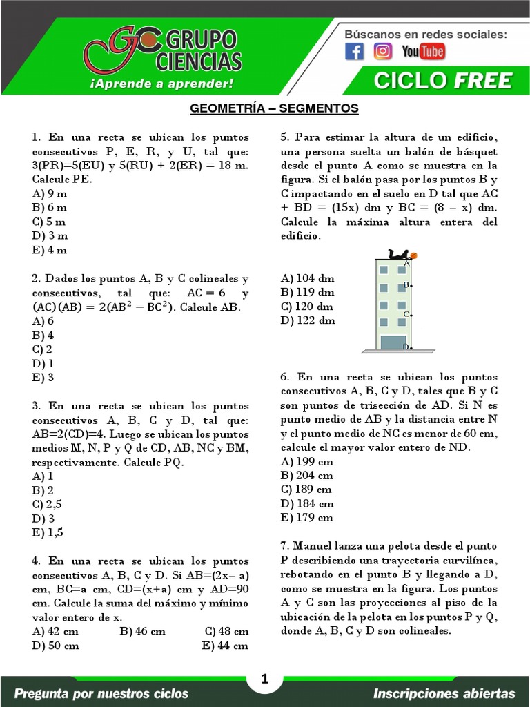 Geometría - Segmentos | PDF