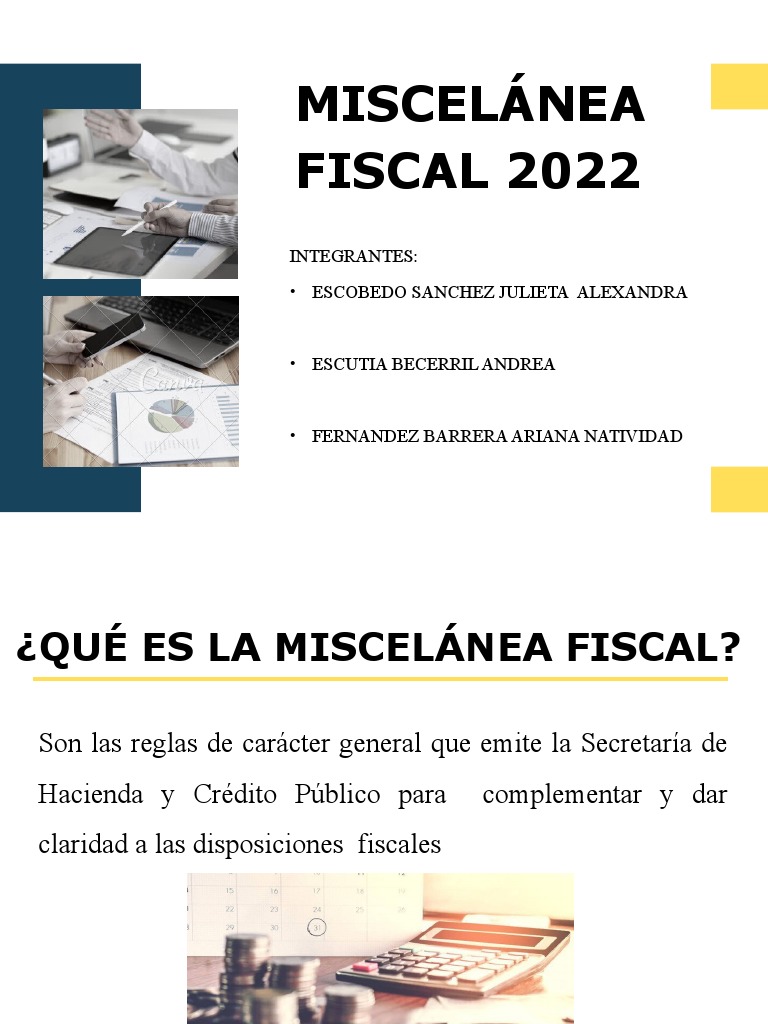 Qué es la Miscelánea Fiscal 2022 | PDF | Impuestos | Impuesto sobre la ...