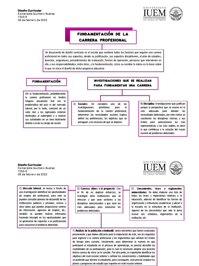 Fundamentación de La Carrera Profesional | PDF | Plan de estudios | Diseño