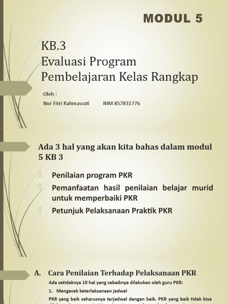 Modul 5 KB 3 PKR | PDF