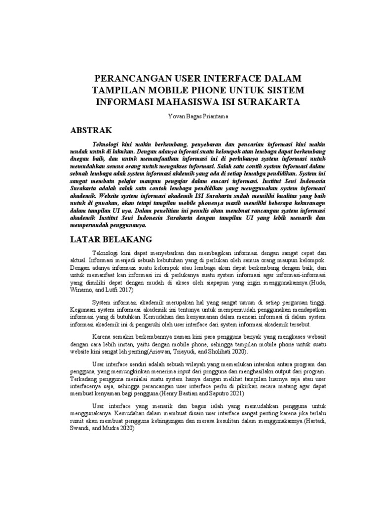 Perancangan User Interface Dalam Tampilan Mobile Phone Untuk Sistem ... Perancangan User Interface Dalam Tampilan Mobile Phone Untuk Sistem ...