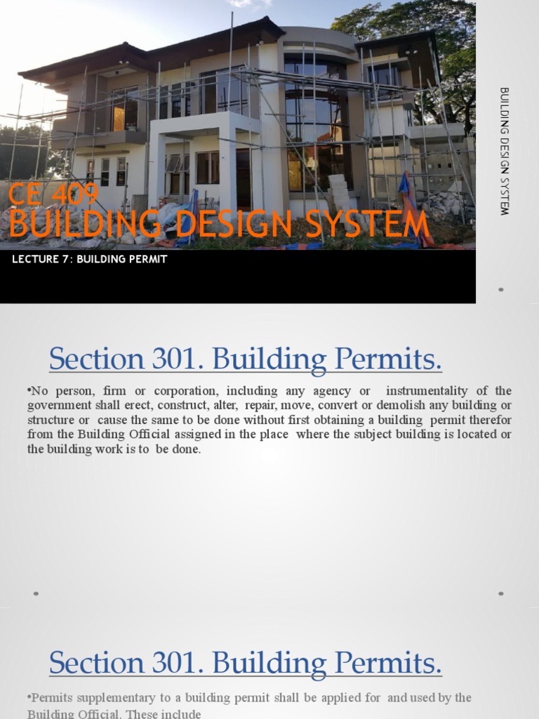 LECTURE 7 - Building Permit | PDF | Engineer | Architect