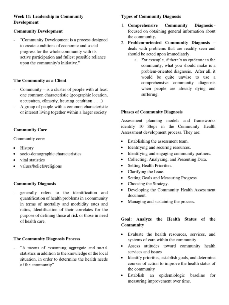 Week 11 Leadership in Community Development | PDF | Preventive ...