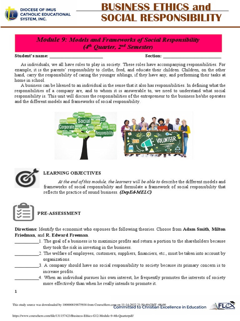 Business_Ethics_G12_Module_9_4th_Quarter.pdf | PDF | Business Ethics ...