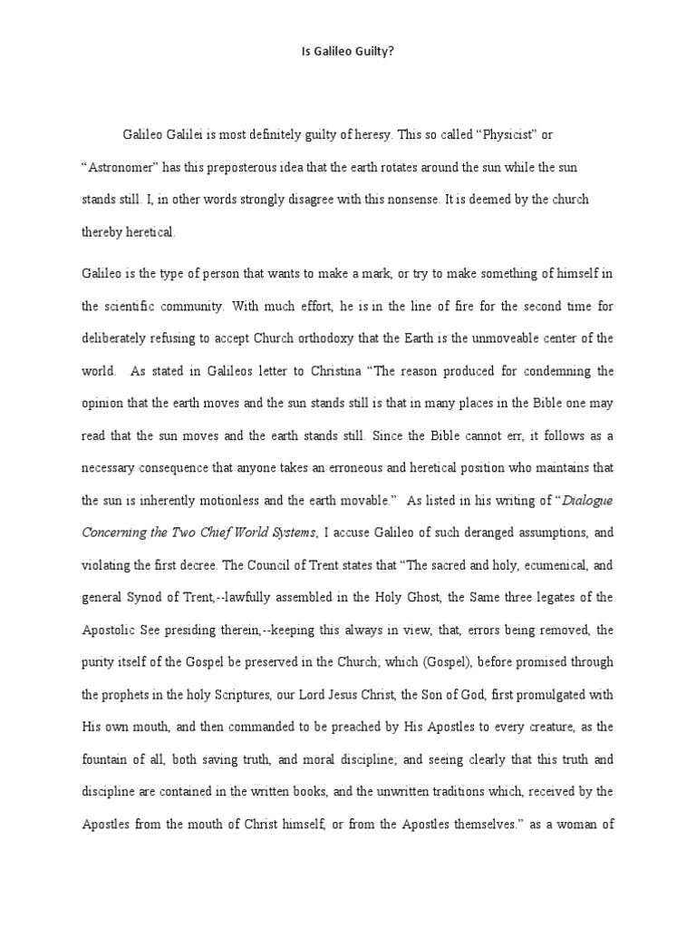 Galileo Galilei - Guilty of Heresy | PDF | Religion & Spirituality