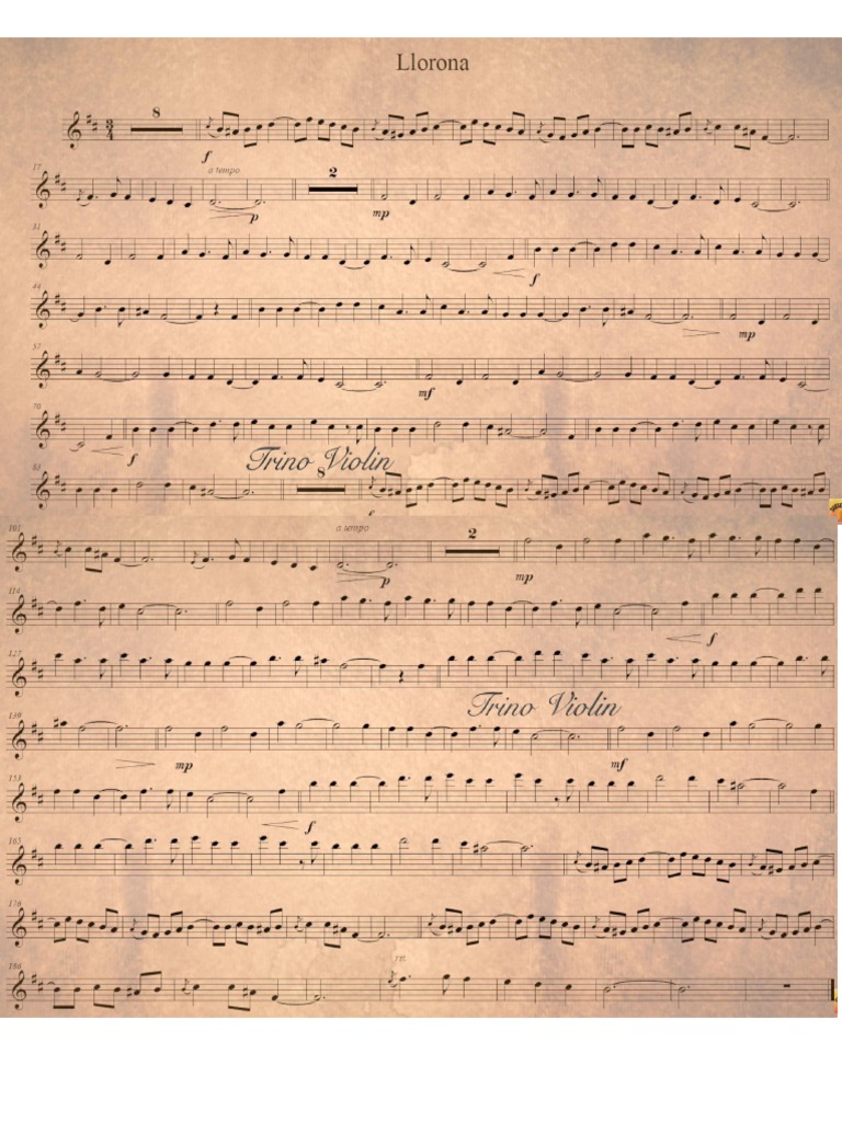La Llorona, Violin | PDF