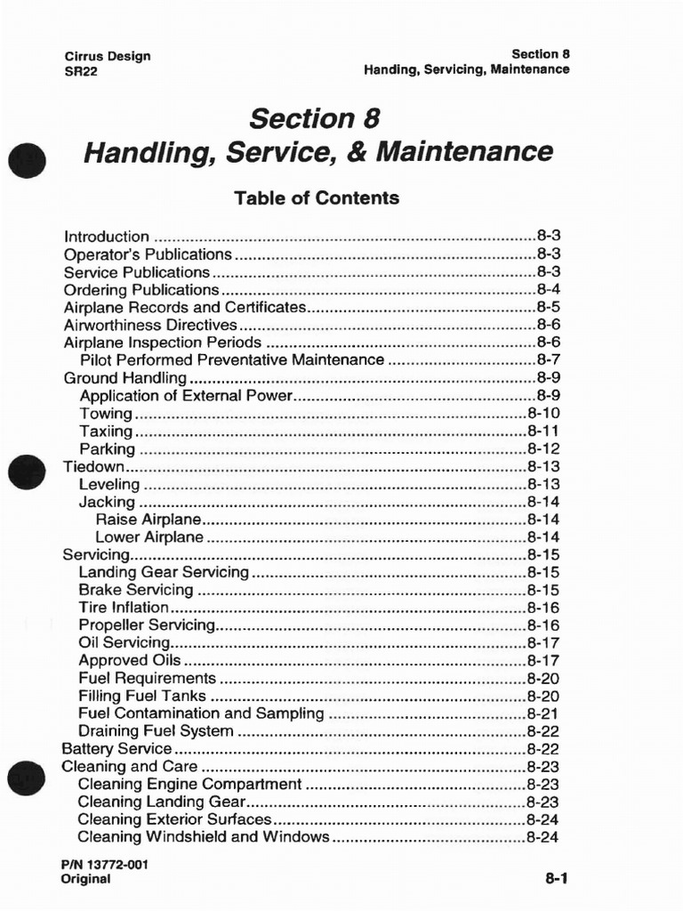 Section 8 - Handling, Service and Maintenance | PDF | Motor Oil ...