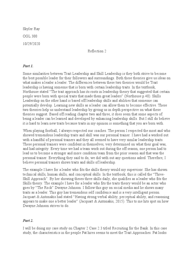 Ogl 300 Module 2 Reflection Paper | PDF