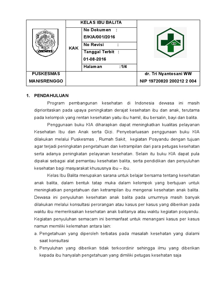 Kak Kelas Ibu Balita | PDF