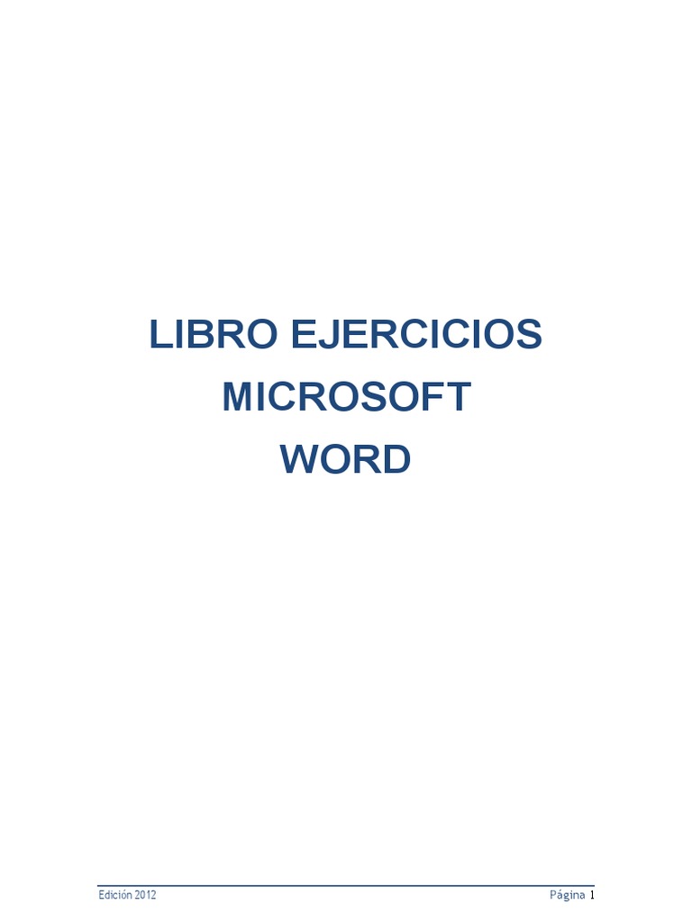 Libro Ejercicios Microsoft Word Ana Ruiz Imprimir | PDF