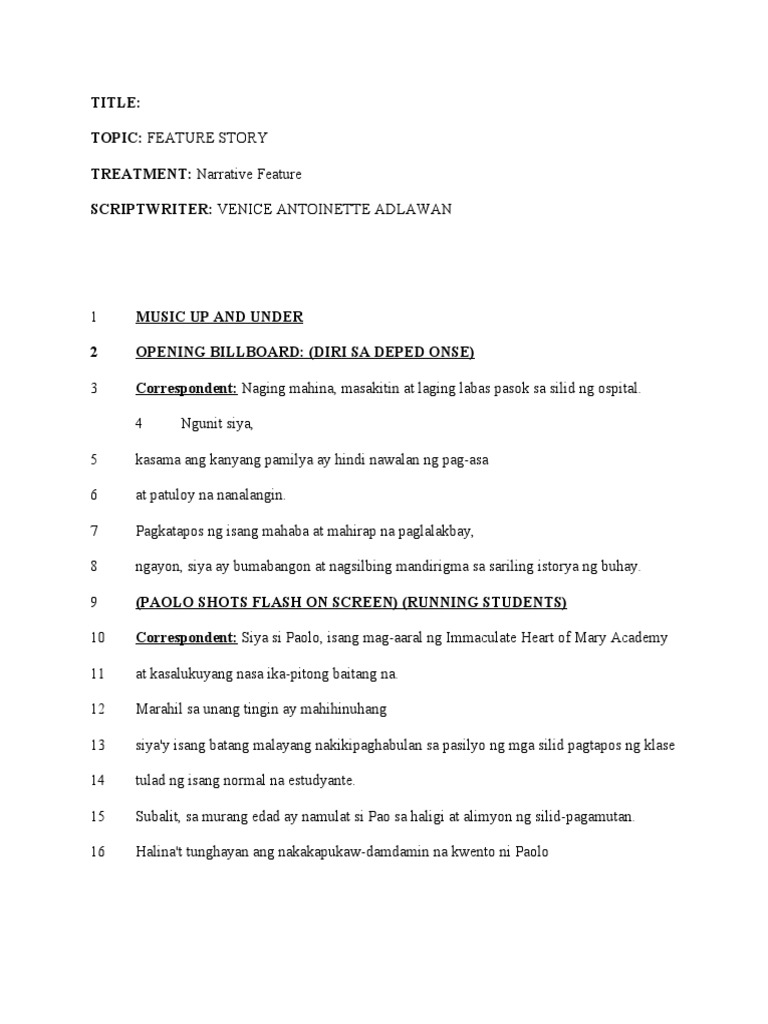 SCRIPT - DepED Onse | PDF