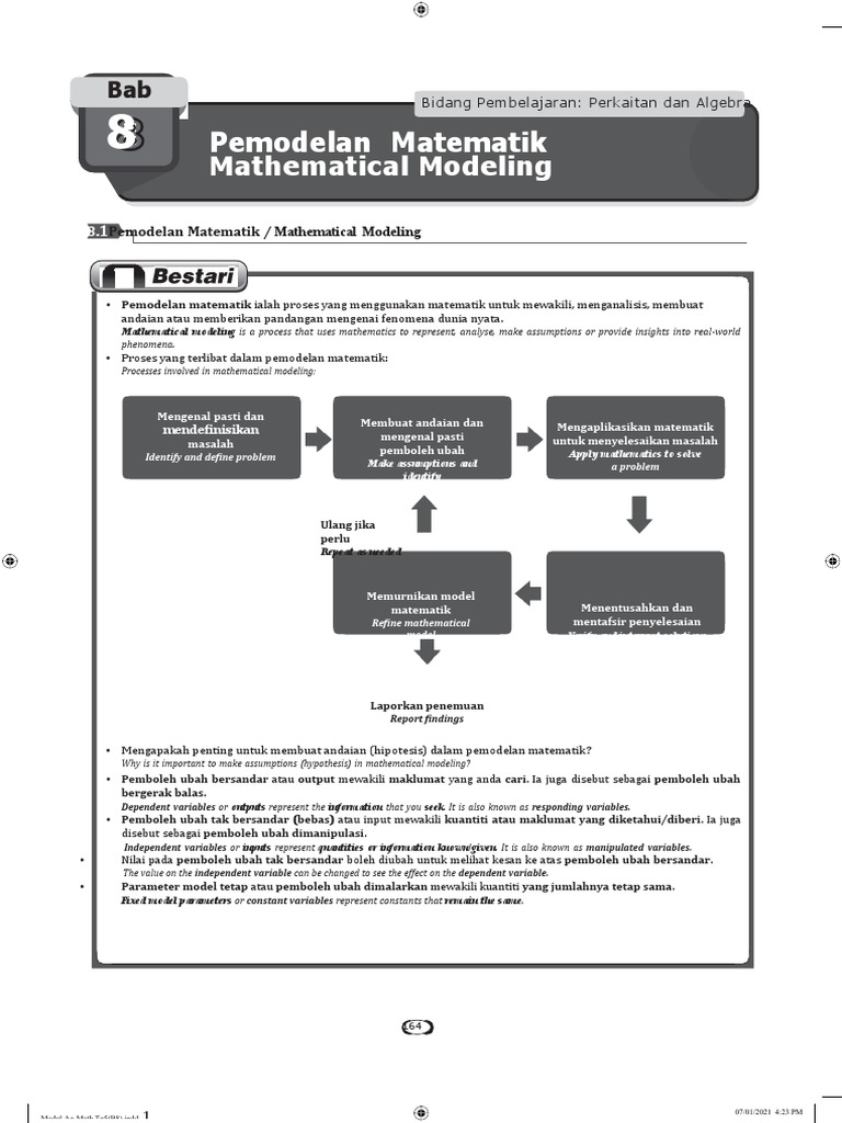 Nota Bab 8 Model Matematik TG 5 | PDF