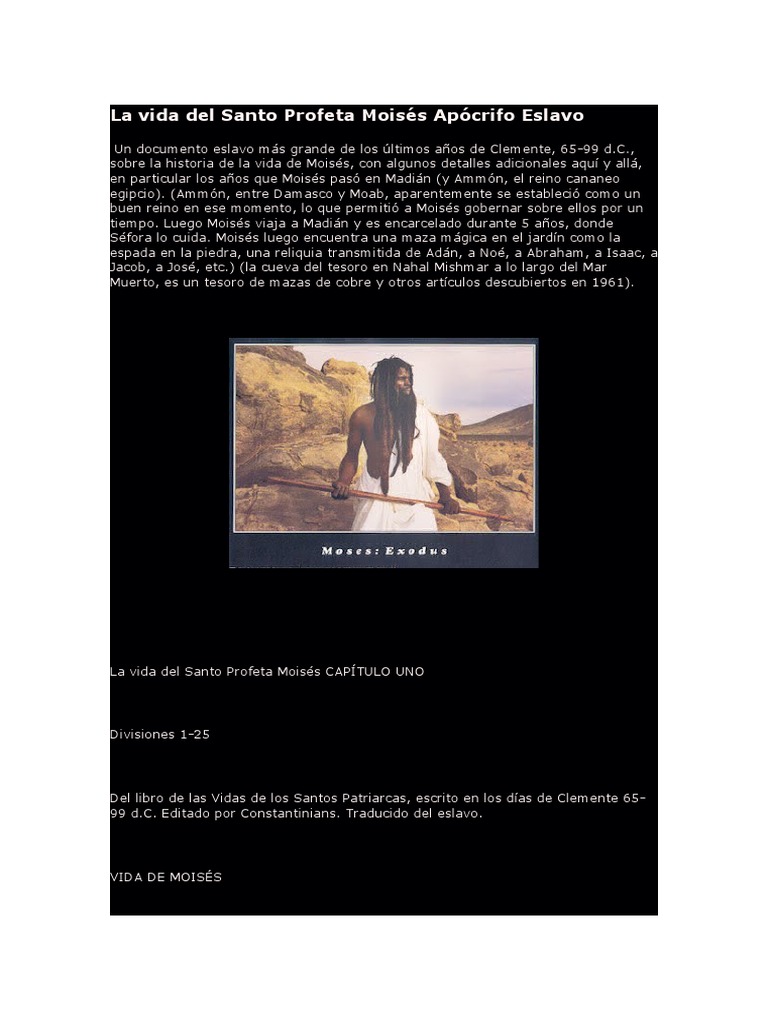 Vida y legado del Profeta Moisés | PDF | Moisés | Jacob