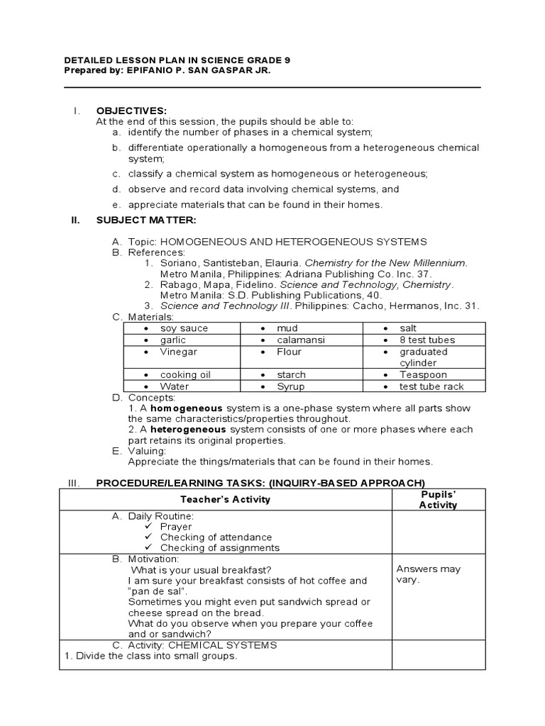 Inquiry Based Learning - DLP | PDF | Homogeneity And Heterogeneity ...