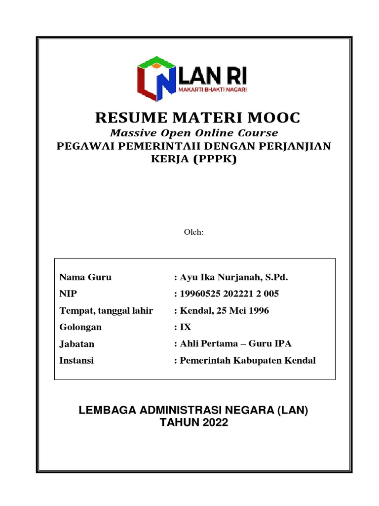 Resume Materi Mooc Ayu | PDF