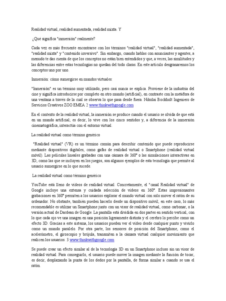 Relidad 4 | PDF | Realidad virtual | Realidad aumentada