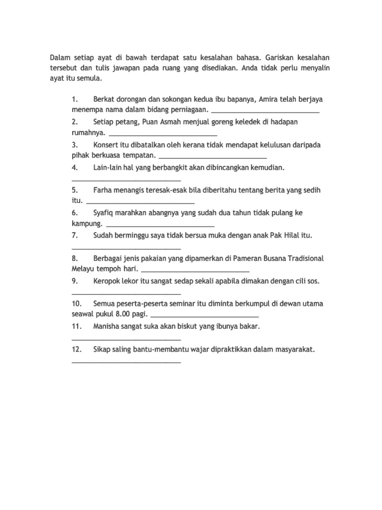 Kesalahan Tatabahasa pt3 | PDF