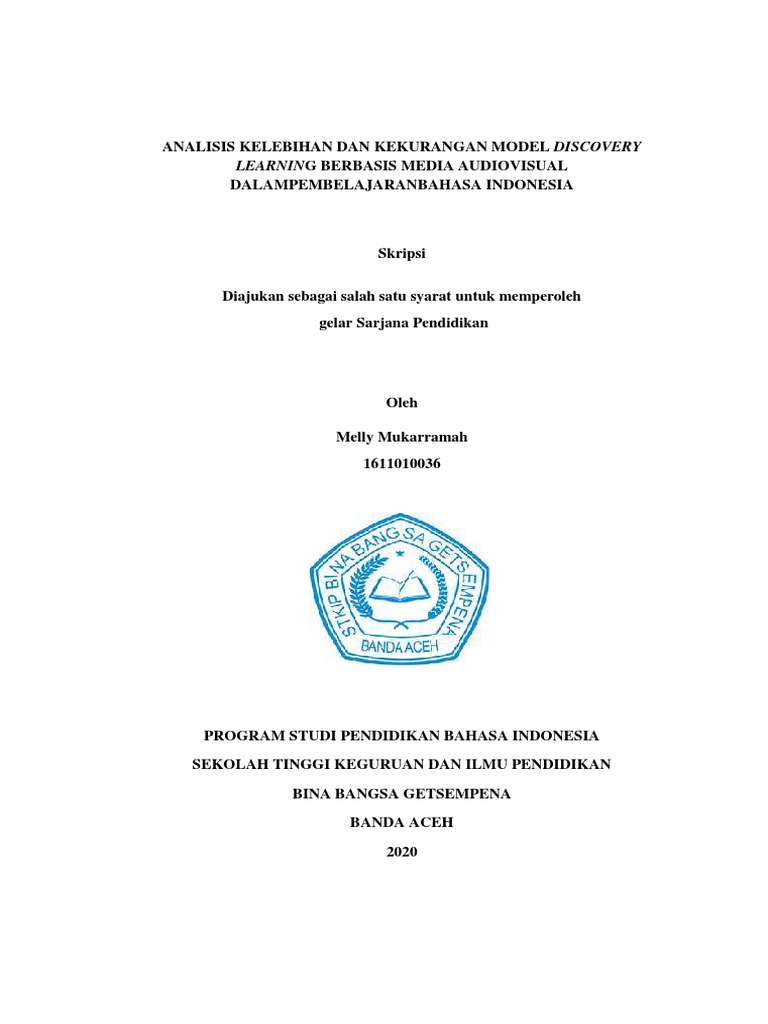 Analisis Kelebihan Dan Kekurangan Model Discovery Learnig | PDF Analisis Kelebihan Dan Kekurangan Model Discovery Learnig | PDF