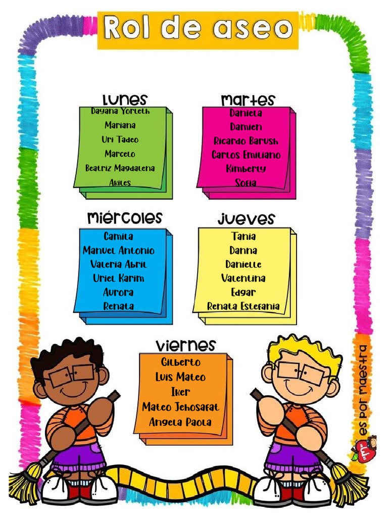 Rol de Aseo | PDF
