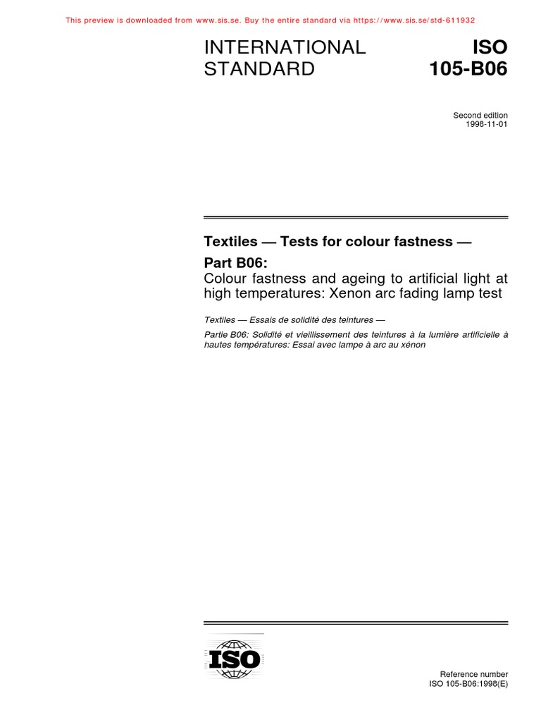 Iso 105 B06 en PDF | PDF | International Organization For ...