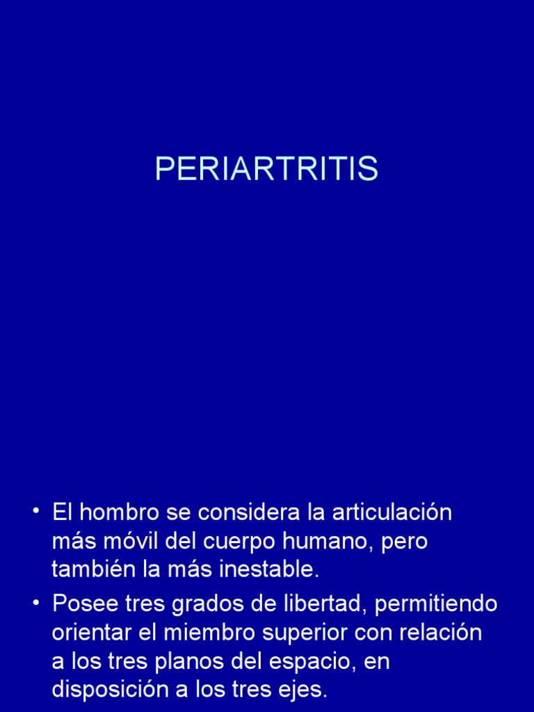 PERIARTRITIS | PDF