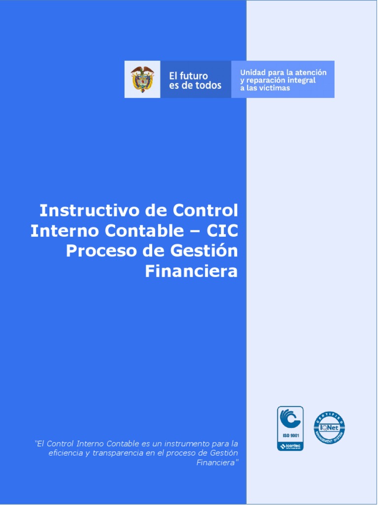 Instructivo de Control Interno Contable - CIC Proceso de Gestión ...