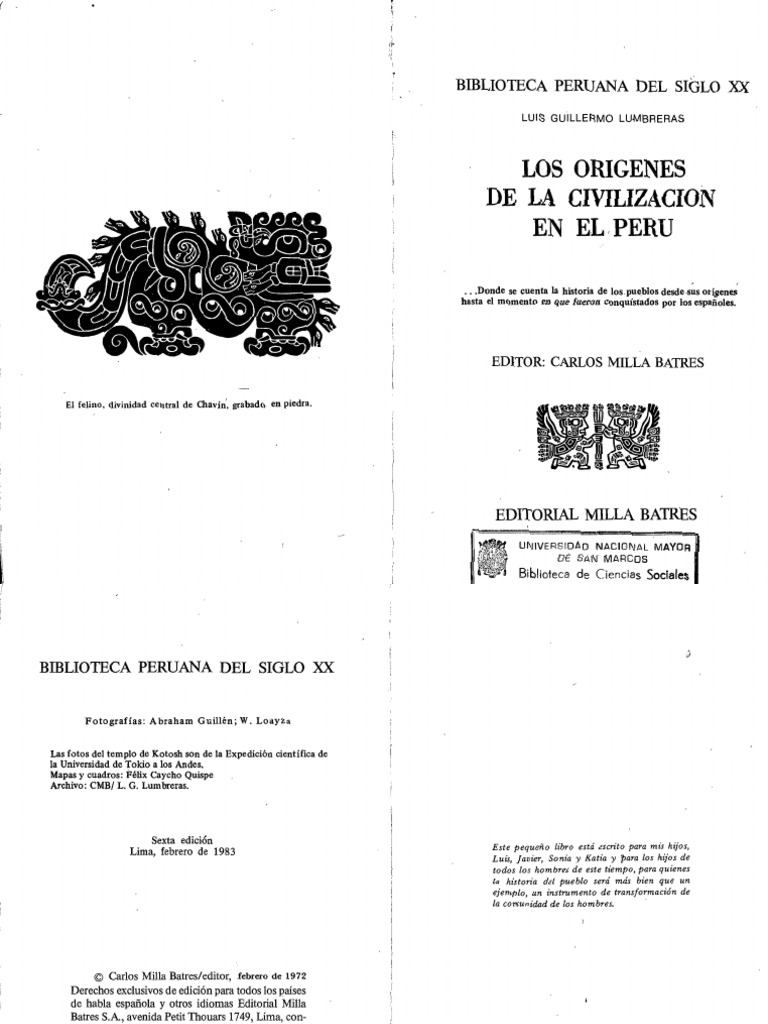 Los Orígenes de La Civilización en El Perú-Lumbreras | PDF