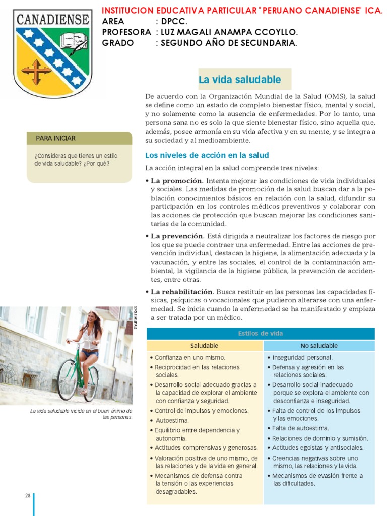 La Vida Saludable. | PDF