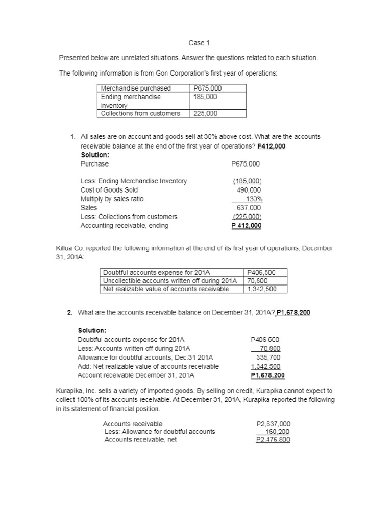 Audit of Receivables-Quizzer | PDF Audit of Receivables-Quizzer | PDF