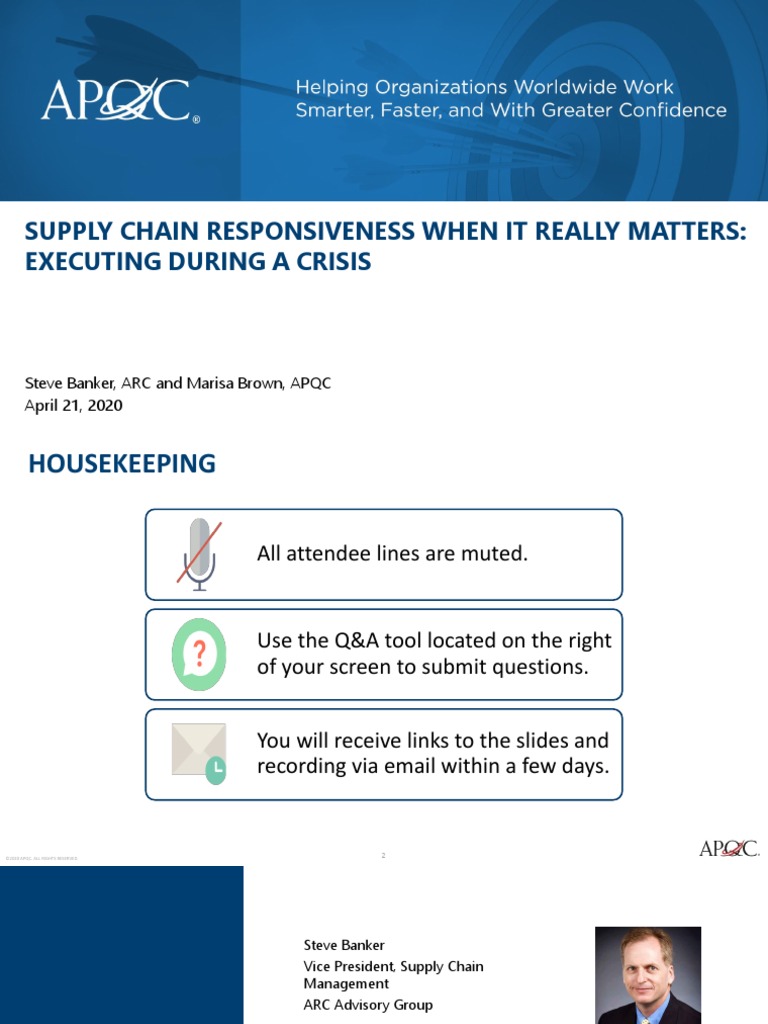 Supply Chain Disruption - Executing During Crisis - 0 | PDF | Supply ...