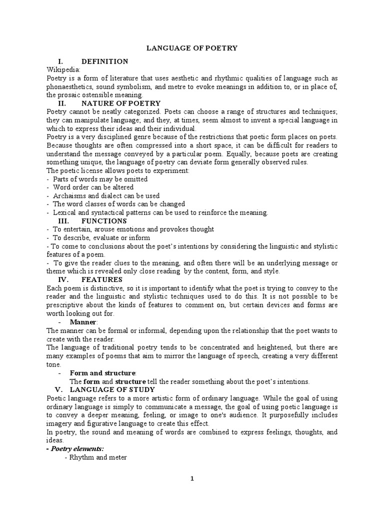 POETRY | PDF | Poetry | Metre (Poetry)