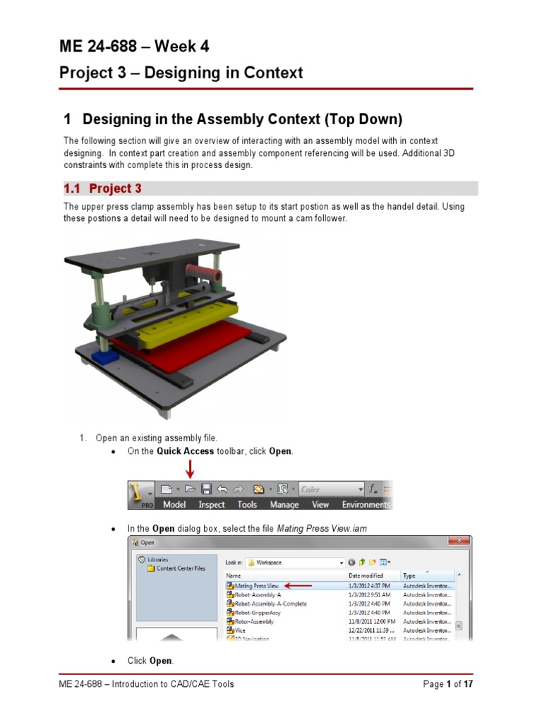 Designing a Cam Follower Mount in Context | PDF | Computer Aided Design ...