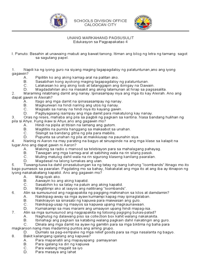ESP 4 First PT | PDF