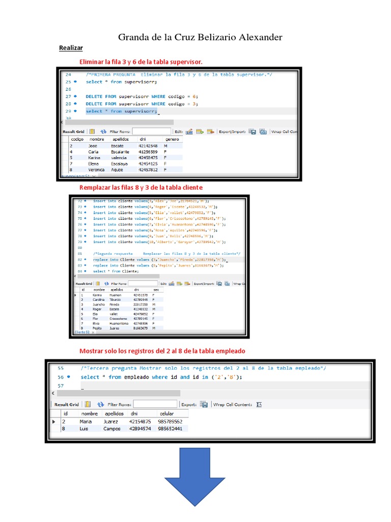 Practica de MYSQL | PDF