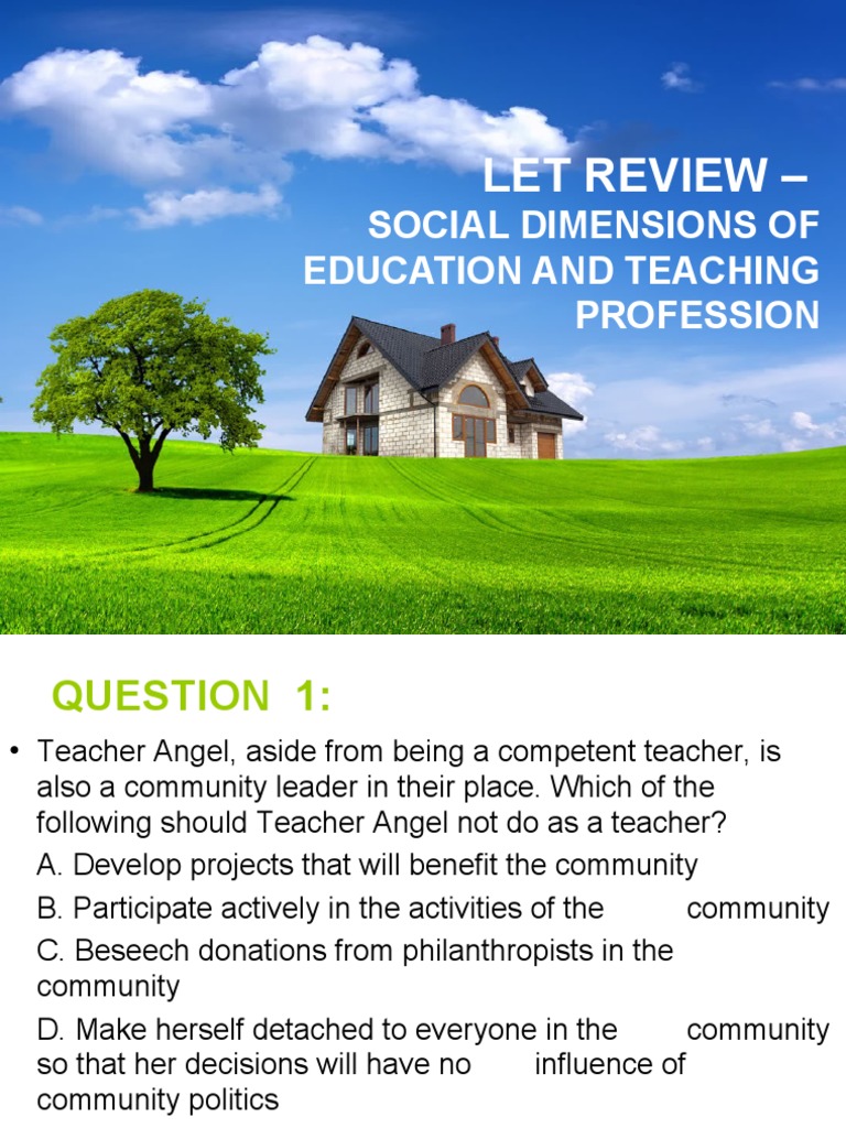 Let Review Social Dimensions Teaching Profession | PDF | Pragmatism ...