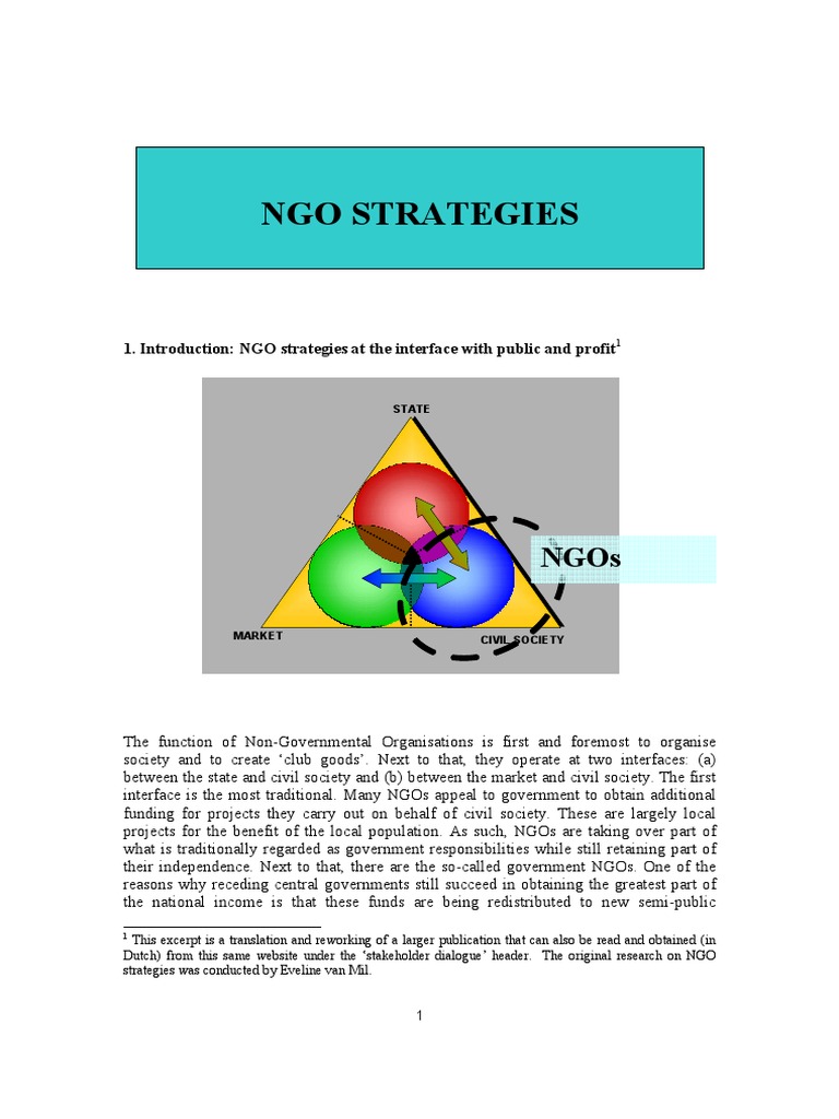 NGO Strategies in Market-Civil Society Interactions | PDF | Non ...