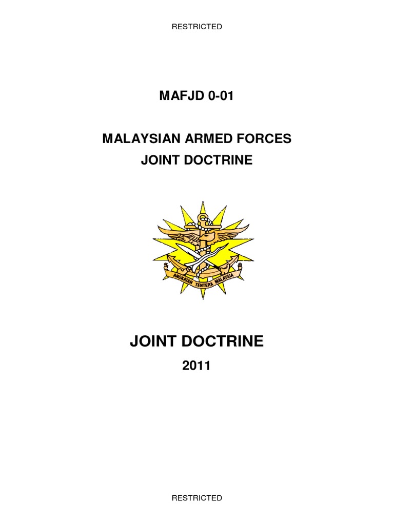 Mafjd 0 01 Joint Doctrine | PDF