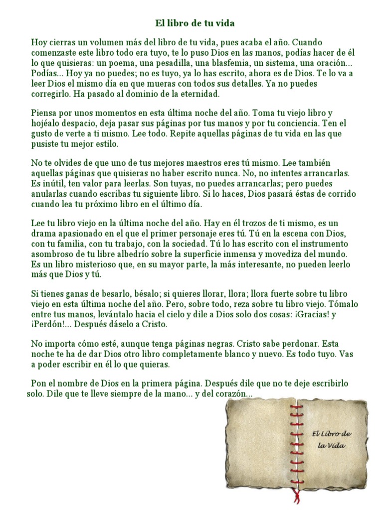 Reflexiones sobre tu libro de vida | PDF