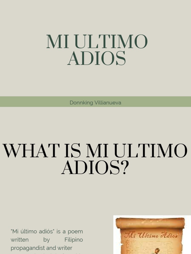 Mi Ultimo Adios | PDF