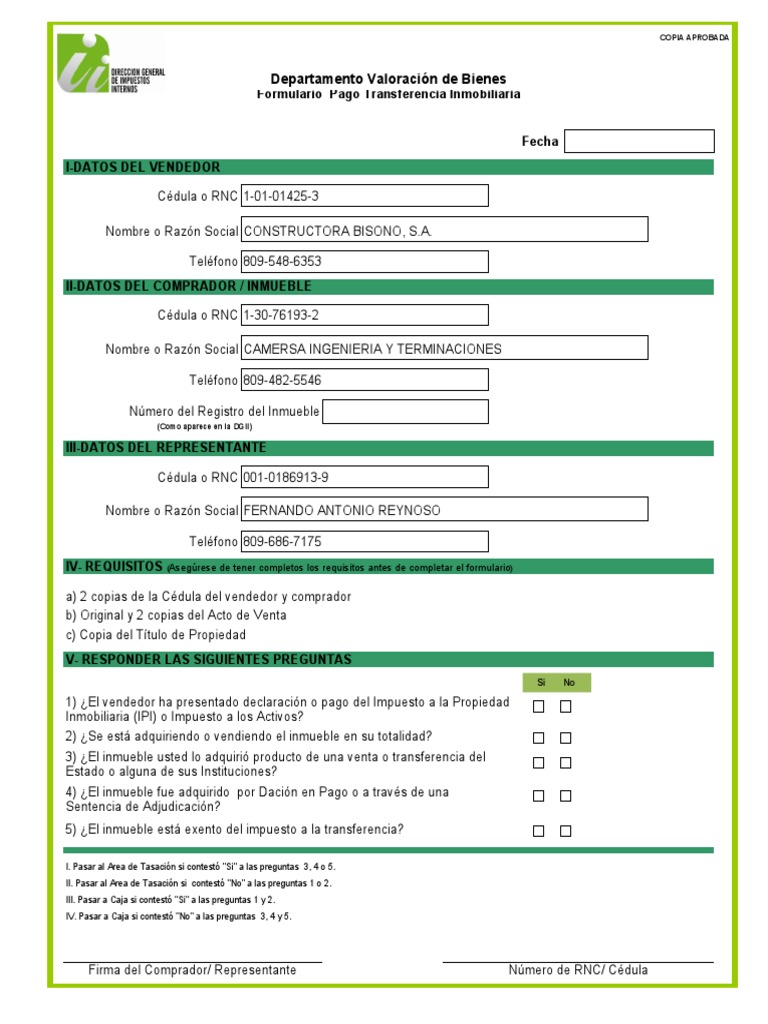 Copia de FI-VABI-633 Formulario Pago Transferencia Inmobiliaria (Página ...