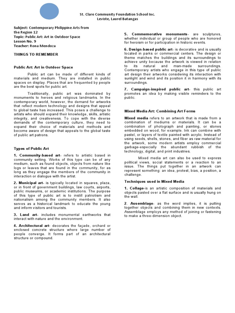 Intructional Module CPAR 12 Lesson 9 | PDF